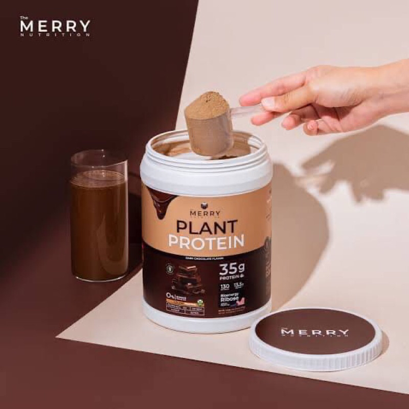 🍫☕️🤎Merry Plant Protein โปรตีนพืช 5 ชนิด (รส Dark Chocolate) 2.3lb. / 1 ...