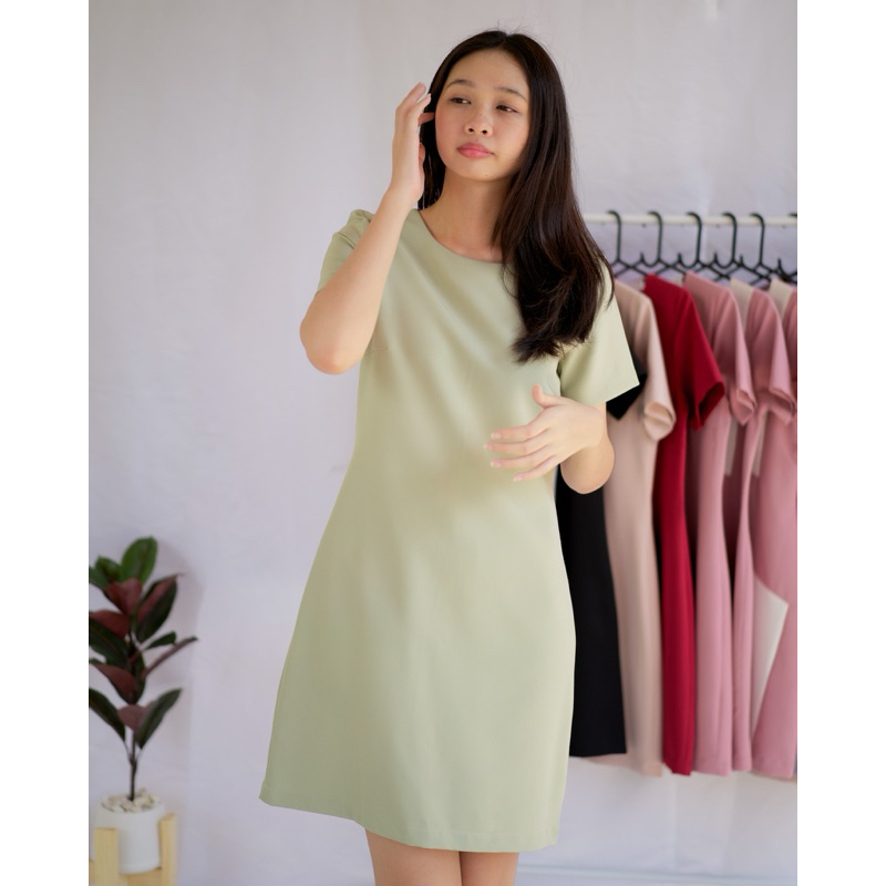 Dressii Me - ชุดเดรสทำงาน รุ่น Basic me dress คอกลม ทรงA มีไซด์ XS ...