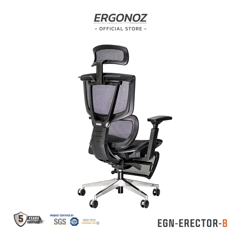 ERGONOZ ERECTOR Professional Ergonomic chair เก้าอี้เพื่อสุขภาพ ฟังก์ชันพนักพิงศีรษะ มีที่พัก ...