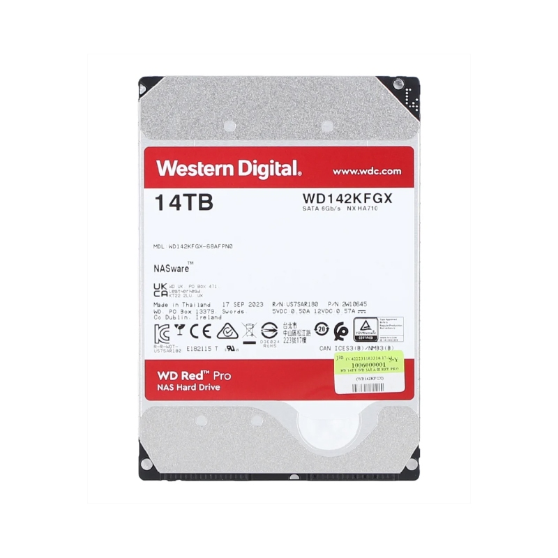 WD RED PRO -14 TB 3.5" HDD (ฮาร์ดดิสก์ 3.5") 7200RPM SATA3 (WD142KFGX ...