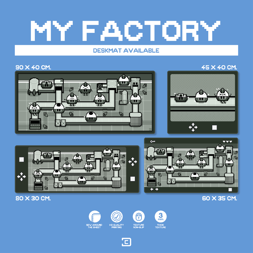 [ DESKCODE ] แผ่นรองเมาส์ My Factory - DESKMAT COLLECTION แผ่นขนาดใหญ่ 90x40 80x30 60x35 และ ...