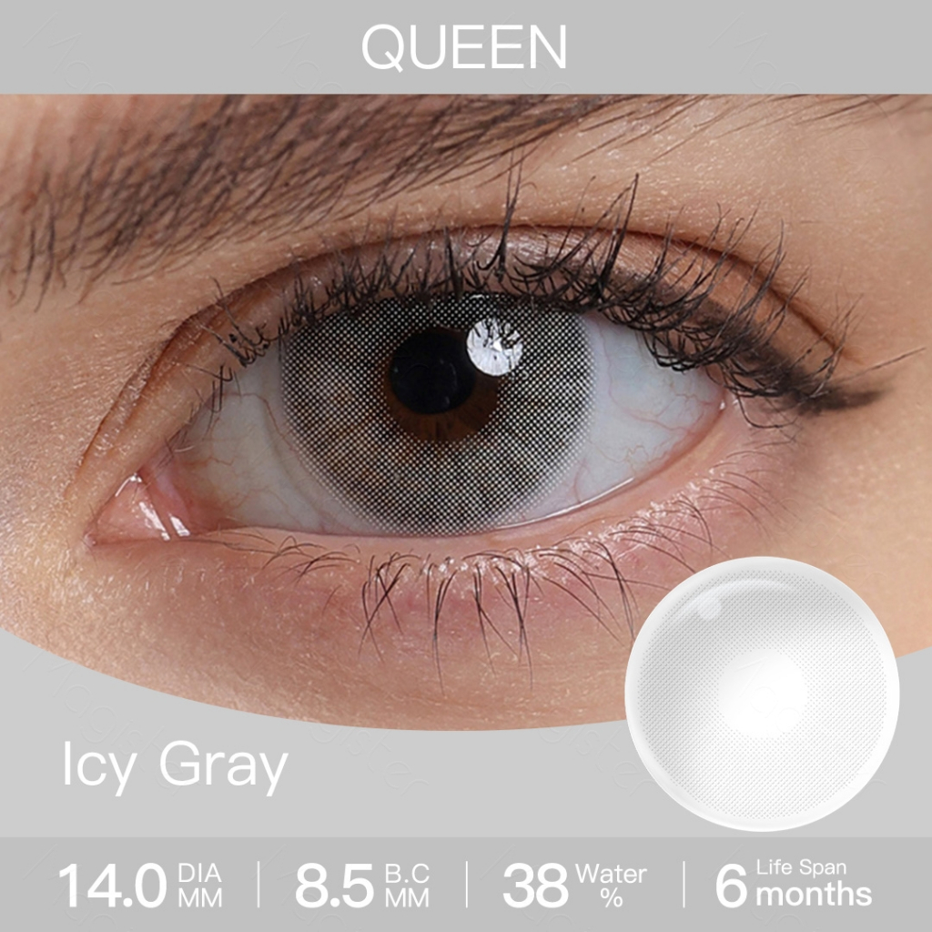 ส่งไวจากไทย Magister คอนแทคเลนส์ 6 เดือน Mini Gray สายตาปกติ 14.0MM (2 ชิ้น/คู่) ขนาดมินิ ...