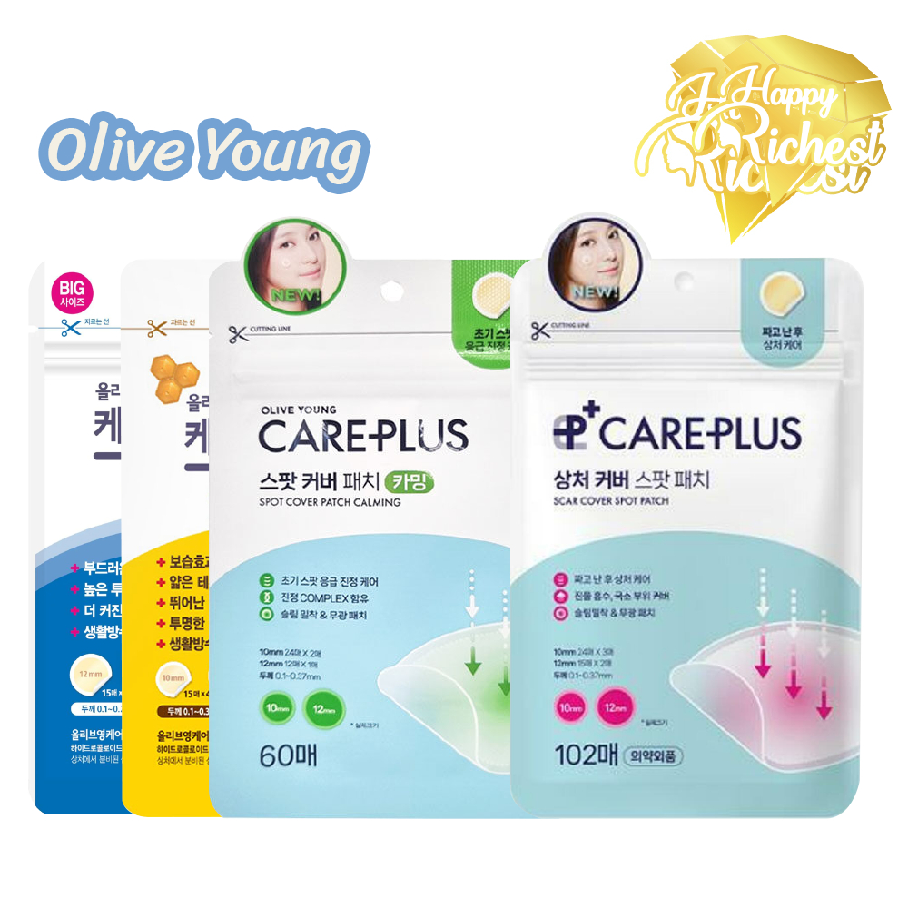 ⚡️Sale⚡️แท้100%⚡️ Olive Young Care Plus Scar Cover Spot Patch แผ่นแปะสิวโอลีฟยัง มี3สูตร ...
