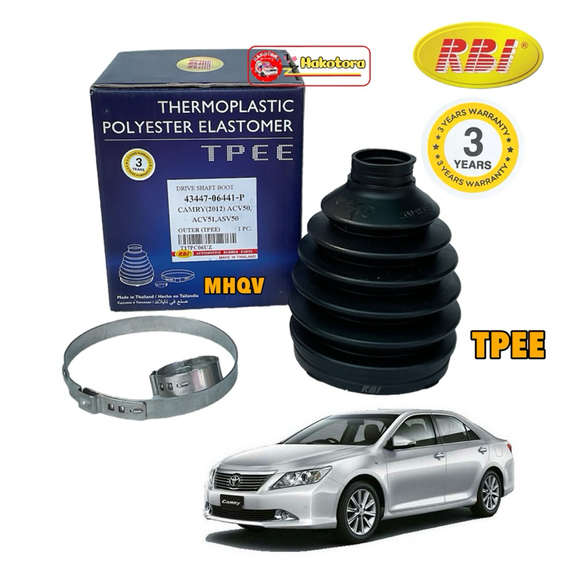ยางกันฝุ่นเพลา นอก 1ตัว TOYOTA CAMRY ACV50 / ACV51 2.0 ปี 2012-2018 RBI TPEE เทอร์โมพลาสติก รหัส ...