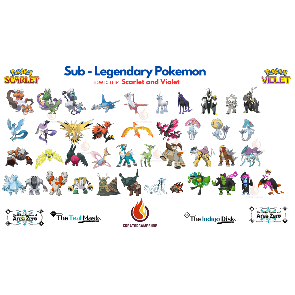 Pokemon Scarlet & Violet All Sub - Legendary pokemon | Shopee Thailand