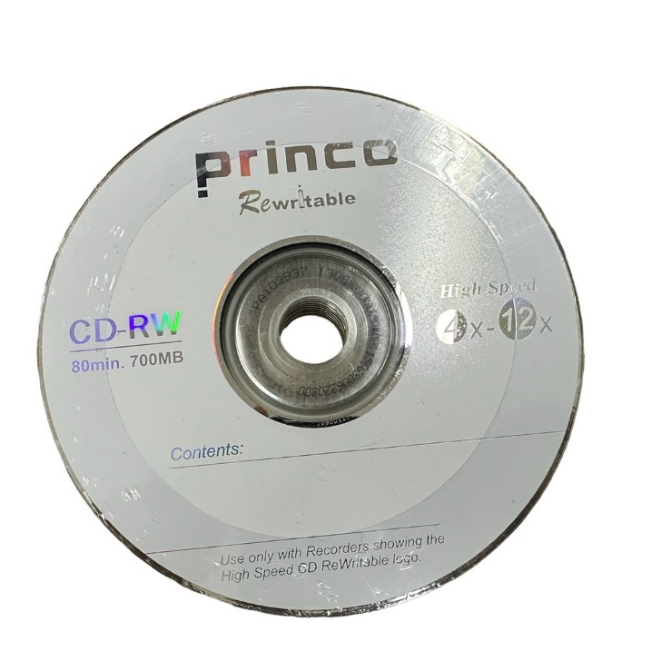 CD-RW (1 แพ็ค x 10 แผ่น) ยี่ห้อ: Princo ความจุ: 700 MB /แผ่น | Shopee ...