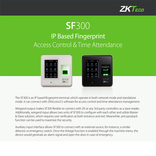 ZKTeco SF300 (X8) เครื่องสแกนนิ้วมือเปิดประตูบันทึกเวลา รุ่นใหม่จอ ...