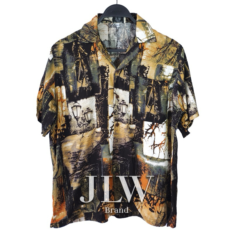 เสื้อฮาวาย ลายโคมไฟวินเทจ ผ้านิ่มใส่สบาย JLW BRAND ผ้าเรย่อน | Shopee ...