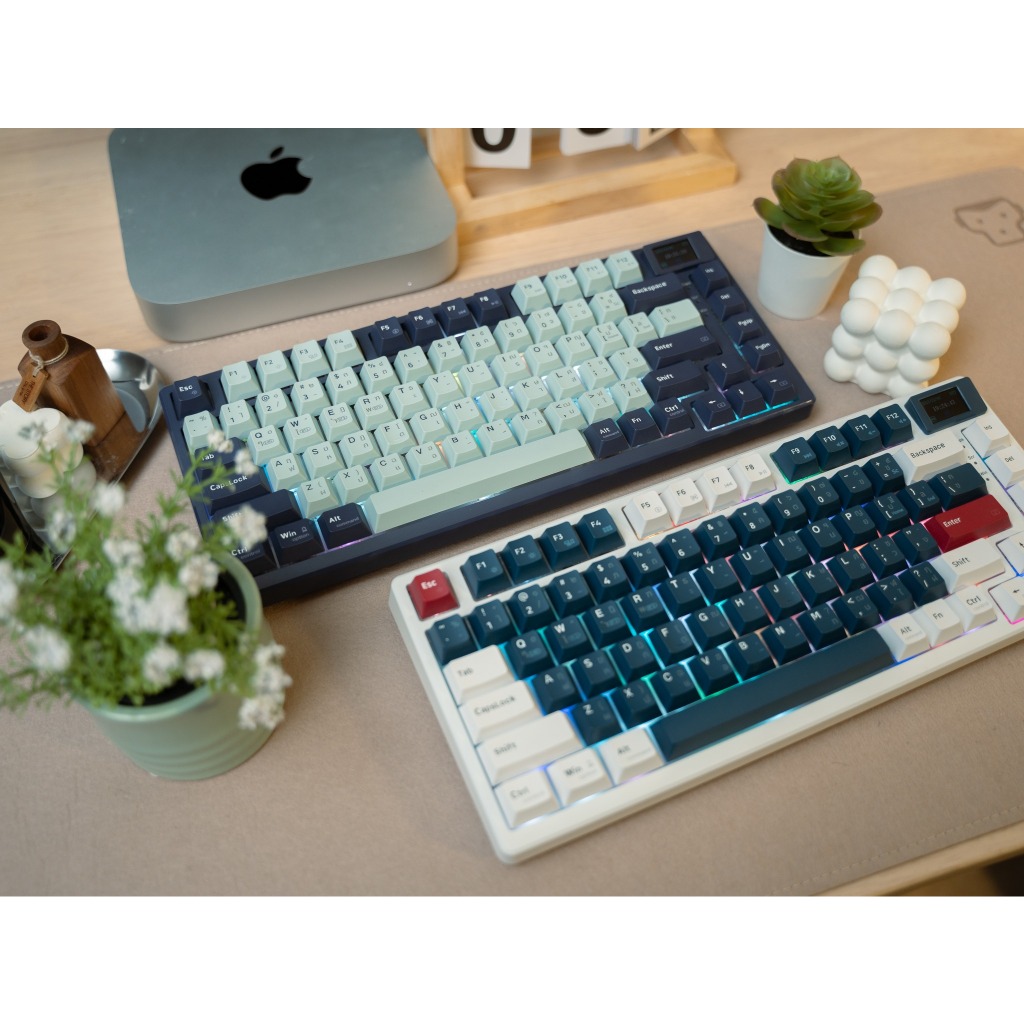 [โค้ดmallลด10 ]saru Kx 81 Gasket Mounted Custom Keyboard Color Tft En
