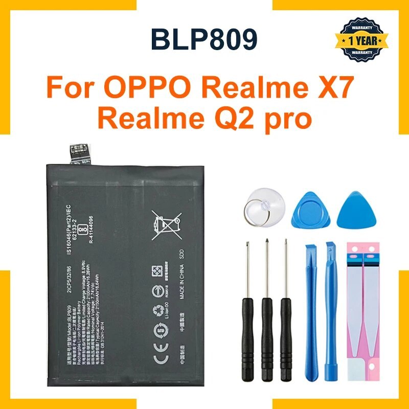 แบตเตอรี่ OPPO สำหรับ Realme X7 Realme Q2 Pro Realme GT Master/ BLP809 ...
