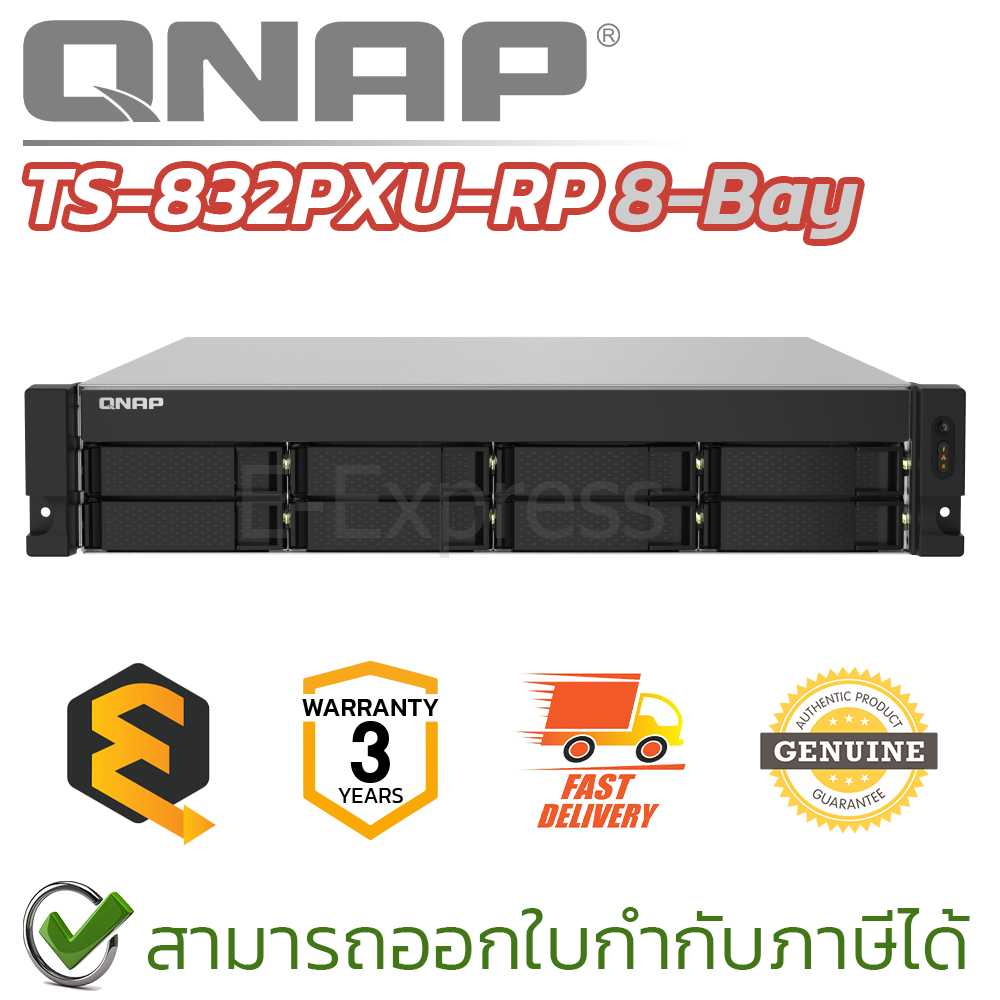 QNAP TS-832PXU-RP 8-Bay AL324 Quad-Core 1.7GHz 4GB of RAM อุปกรณ์เก็บ ...