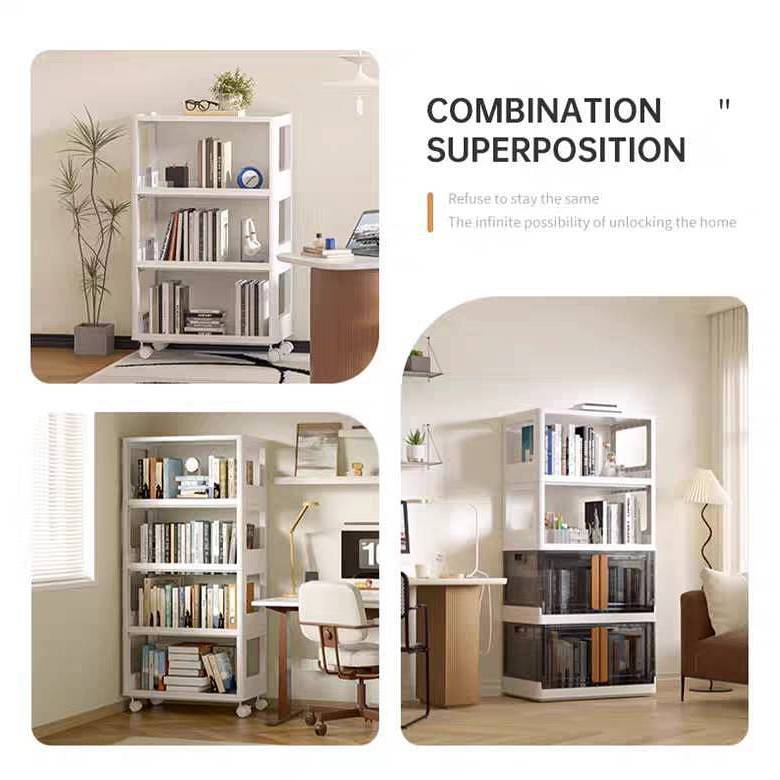 ชั้นวางของ พับได้ แบบโล่ง วางซ้อนกับกล่องรุ่น 32/72L ได้ มีล้อหมุนได้ 360 อาศา กล่องเก็บของอเนก ...