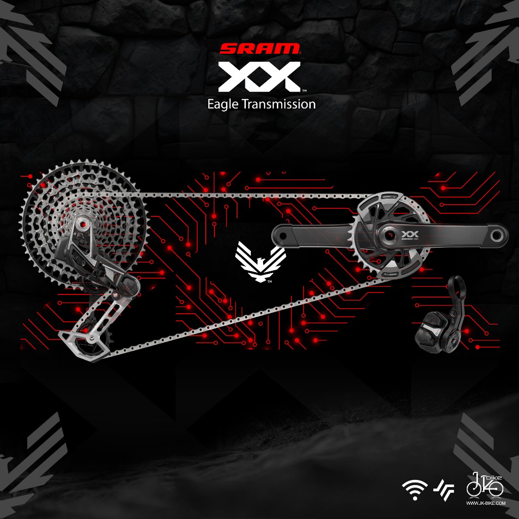 NEW! ชุดขับเคลื่อนไร้สายจักรยานเสือภูเขา 12 สปีด SRAM XX EAGLE AXS TRANSMISSION 12SP GROUPSET ...