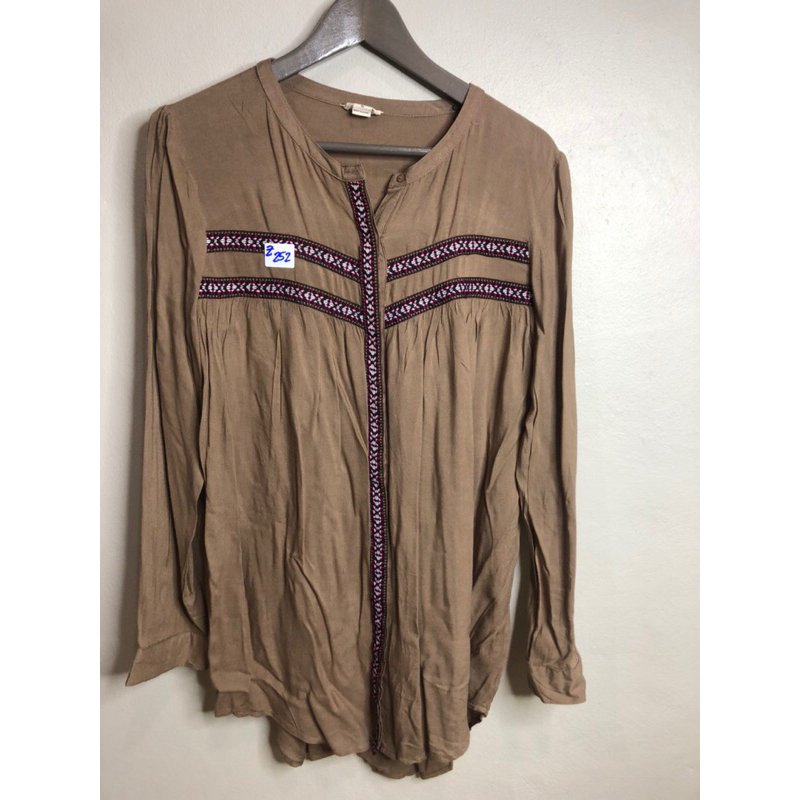 Z252 เสื้อ ผ้าขัดตอนเรย่อนสีน้ำตาล | Shopee Thailand
