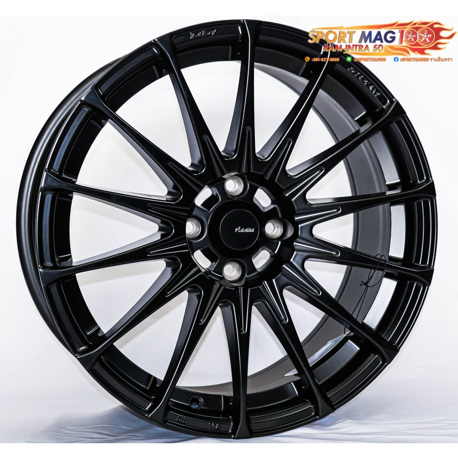 ล้อแม็กใหม่เบา FlowForming Advanti N779 4รู100 ET35 ดำด้าน 8-17นิ้ว ...