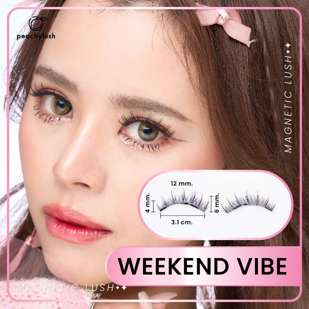 PEACHY LUSH ขนตาแม่เหล็ก รุ่น WEEKEND VIBE (เฉพาะขนตา) | Shopee Thailand