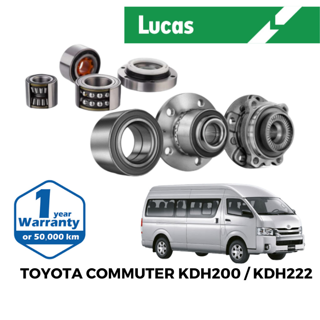 LUCAS ลูกปืนล้อ หน้า และ หลัง สำหรับ รถตู้ Toyota Commuter KDH200 ...