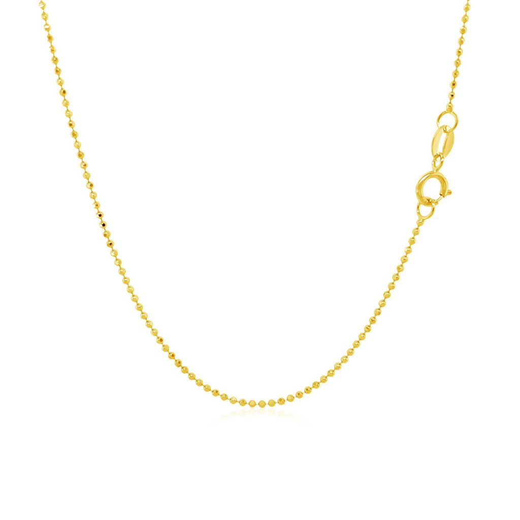 โซ่ลูกปัดเหลี่ยมเพชร ทองคำ 14k (1.0 มม.) พรีออเดอร์ 10-12วัน | Shopee ...