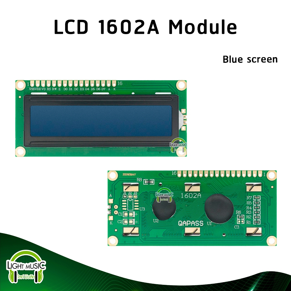LCD Module 1602A มี I2C Interface และะ ไม่มี I2C Interface LCD1602 ...