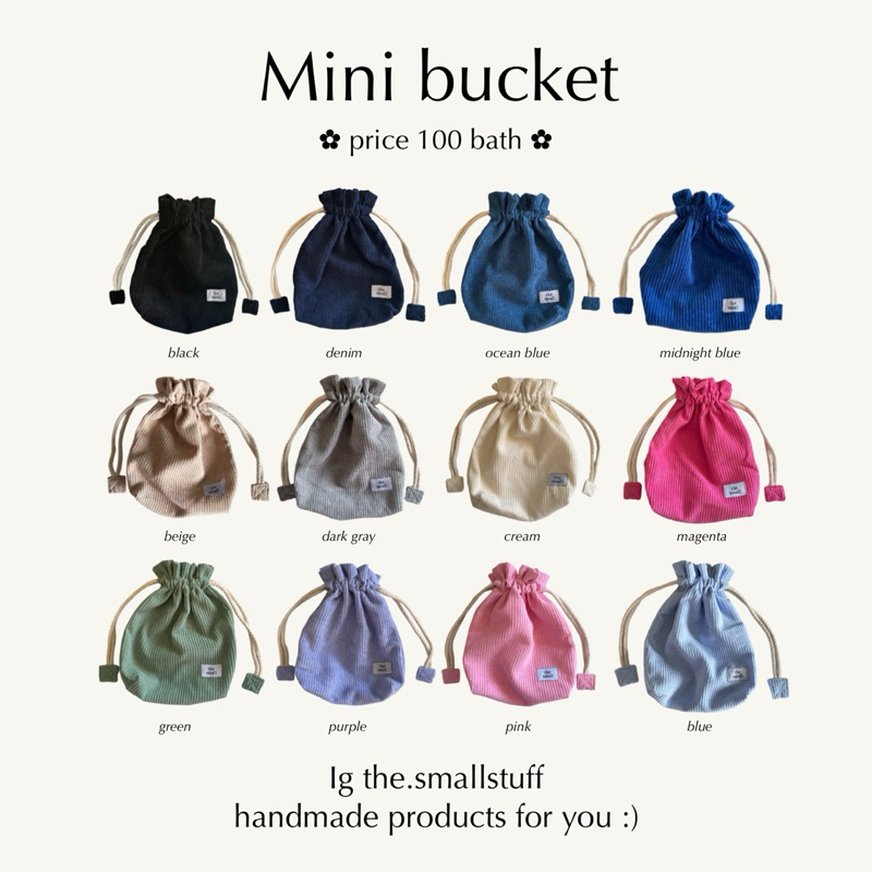 mini bucket color basic | Shopee Thailand