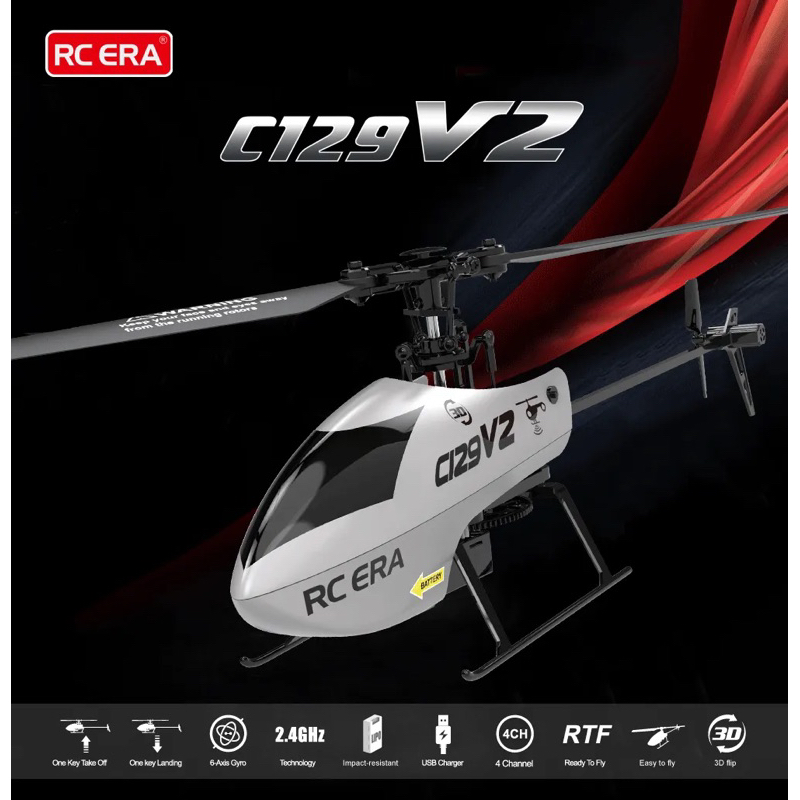 [สินค้าในไทยพร้อมส่ง] rc era C129 v2 เฮลิคอปเตอร์ 4แชนเนล เจโร6แกน บรรจุแบต 1 ก้อน สินค้าพร้อม ...