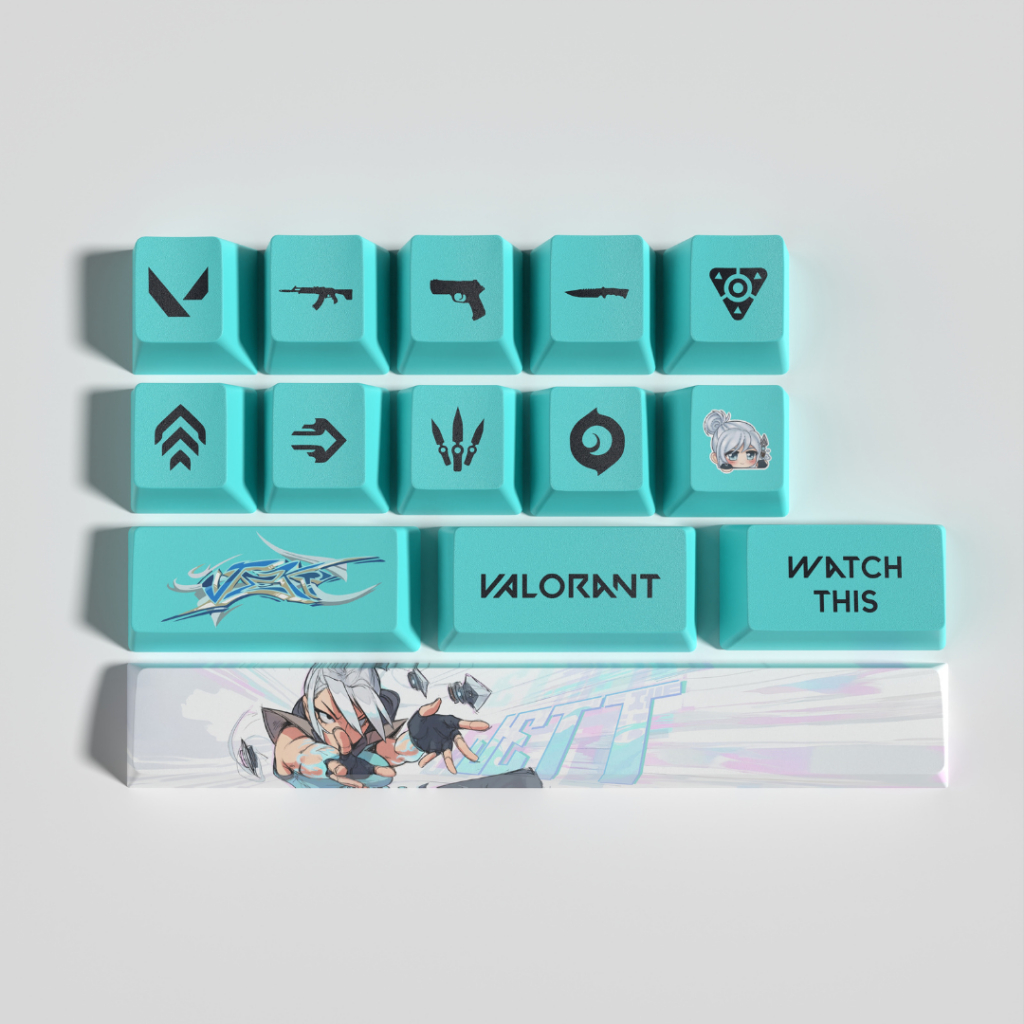 (พร้อมส่งจากไทย) Valorant Keycap คีย์แคป ปุ่มกดคีย์บอร์ด 14 keys OEM ...