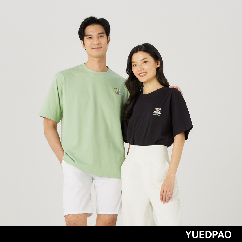 Yuedpao ยอดขาย No.1 ผ้าหนาทรงสวย ยับยากรีดง่าย รับประกันไม่ย้วย 2 ปี เสื้อยืด Oversize screen ...