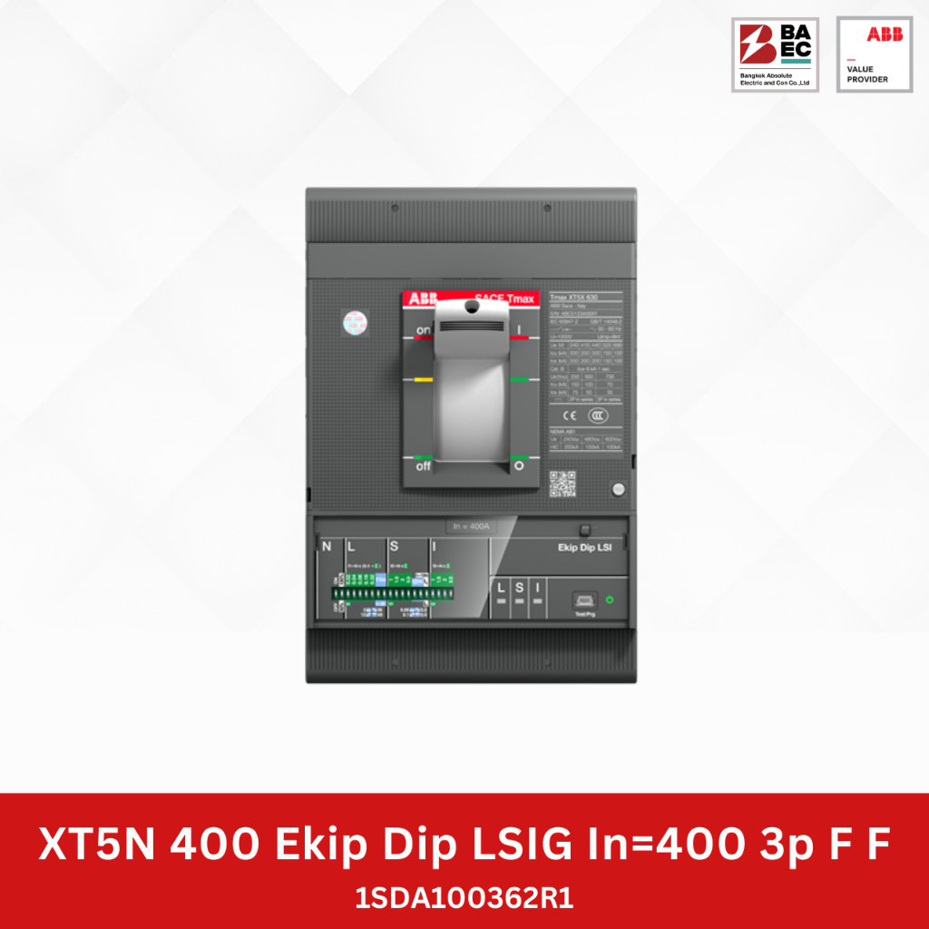 ABB เบรกเกอร์ XT5N 400 Ekip Dip LSIG In=400 3p F F | Shopee Thailand