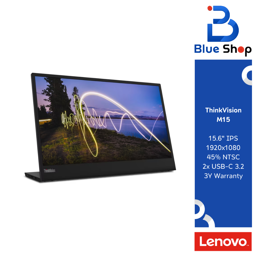 Thinkvision M15 จอภาพพกพา สุดคุ้มค่า นำหนักเบา เชื่อมต่อด้วย USB-C แค่ ...