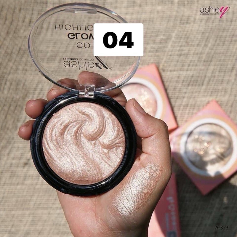ไฮไลท์ แอชลีย์ โก โกลว์ หน้าเงา ฉ่ำวาว Ashley Go Glow Highlight #A-323 ...