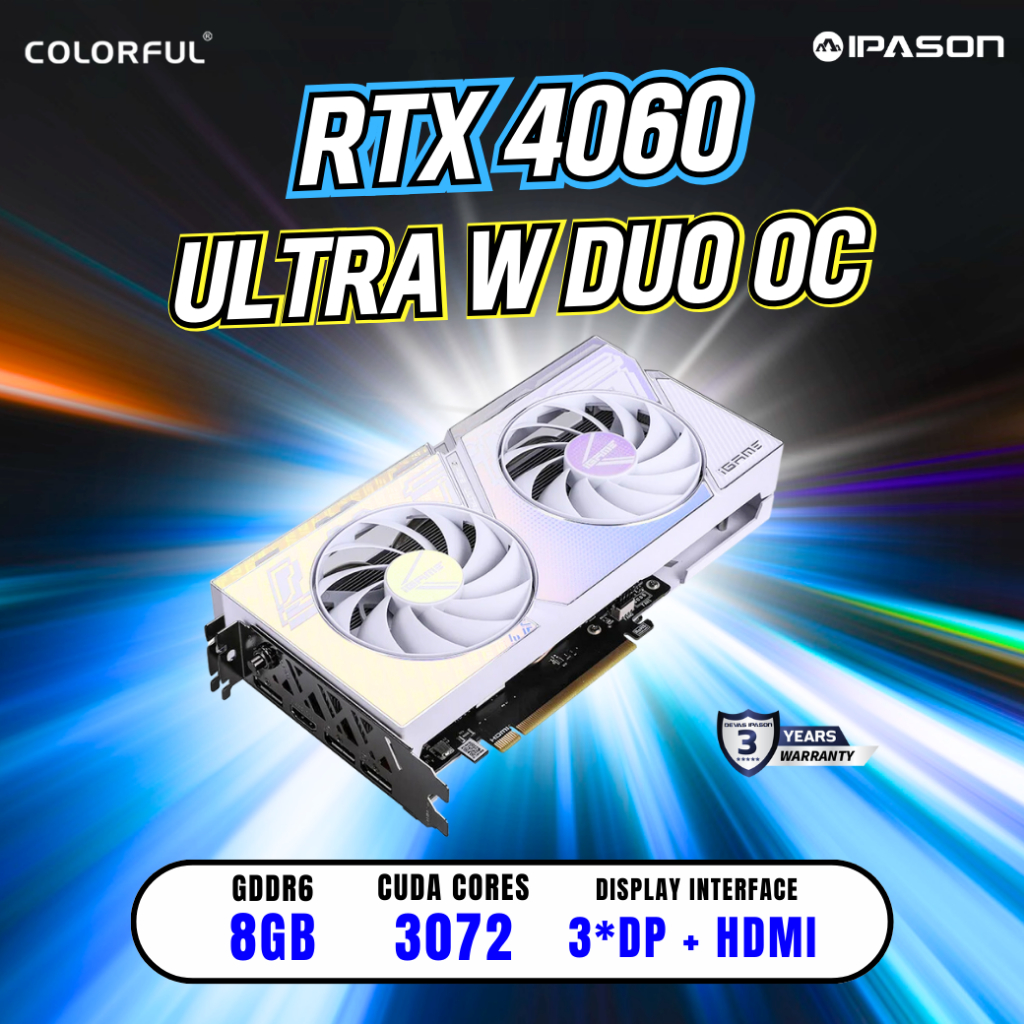 COLORFUL GPU (การ์ดจอ) iGame GeForce RTX 4060 Ultra W DUO OC 8GB-V รับ ...