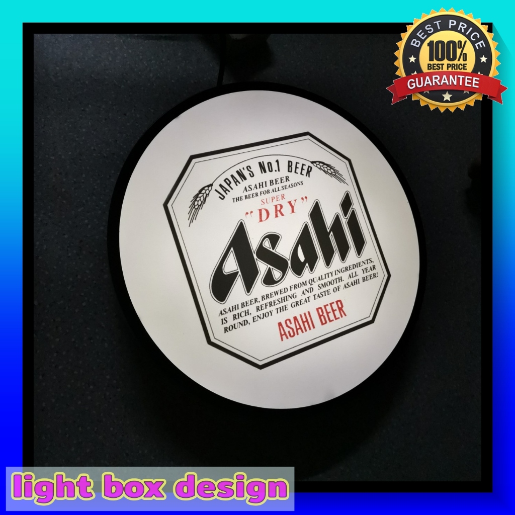 Asahi beer ป้าย ป้ายไฟ ป้ายLED ป้ายเบียร์ อาซาฮิ เครื่งดื่ม พร้อมโลโก ...