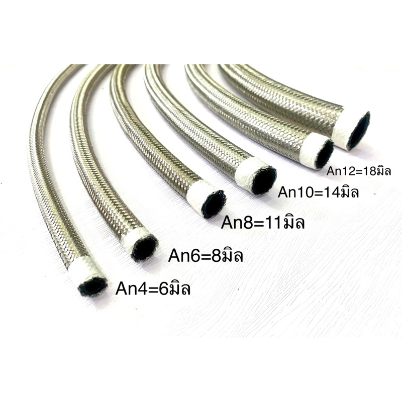 สายถักสแตนเลส an4-an16 ใช้ได้ทั้งเบนซิลและดีเซล ทำสายน้ำ น้ำมันเกียร์ พสวเวอร์ มีขนาดตั้งแต่An4 ...