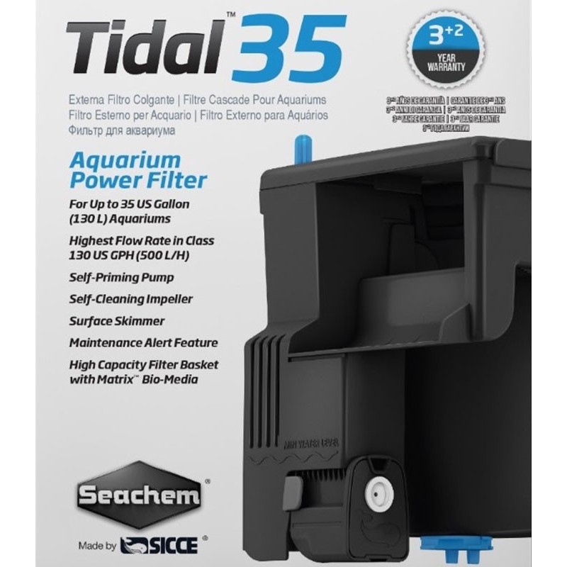 Seachem Tidal Filter กรองแขวนตู้ปลา Tidal 35/ Tidal 55/ Tidal 75/ Tidal ...