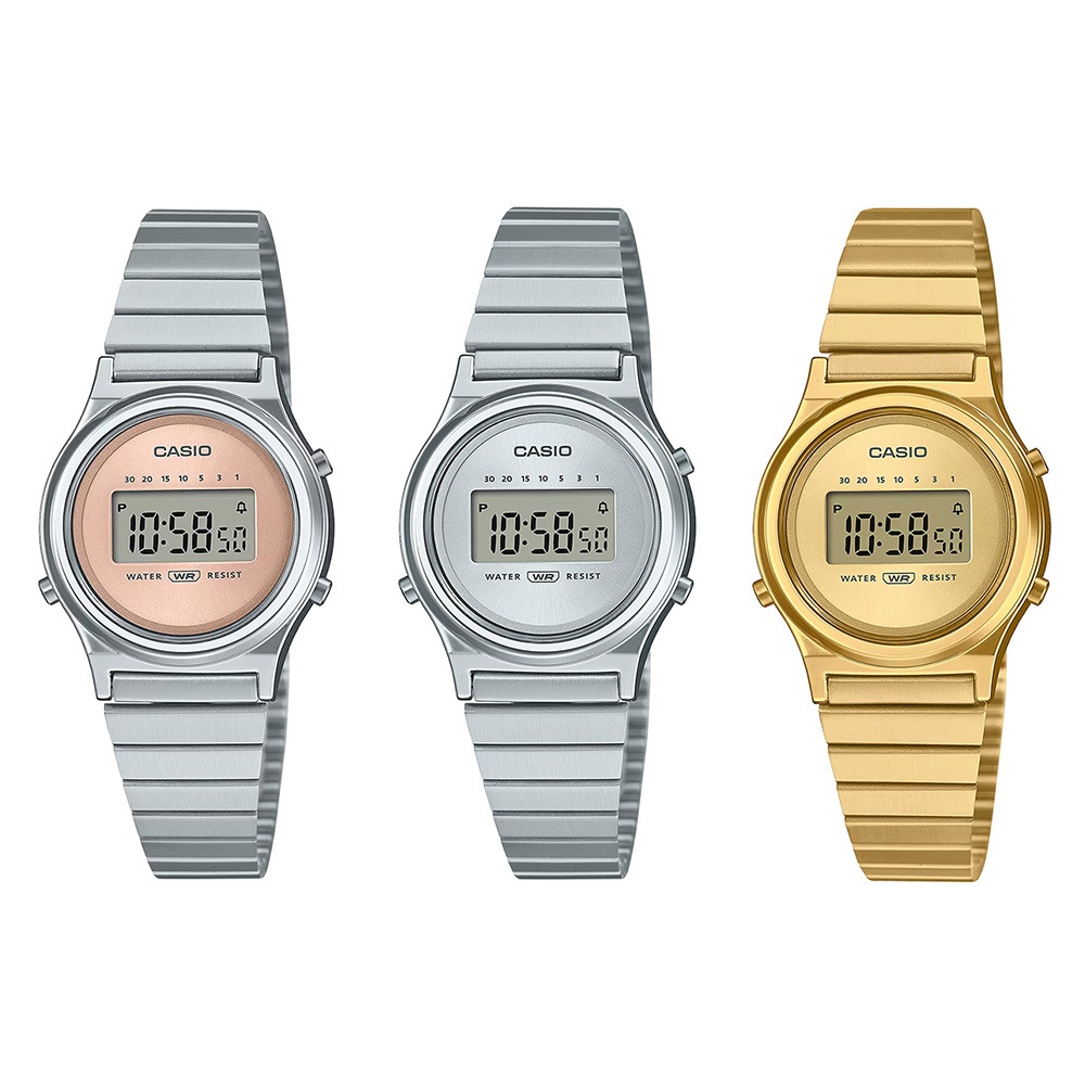 Casio Standard นาฬิกาข้อมือผู้หญิง สายสแตนเลส รุ่น LA700WE-4,LA700WE-4A,LA700WE-7,LA700WE-7A ...