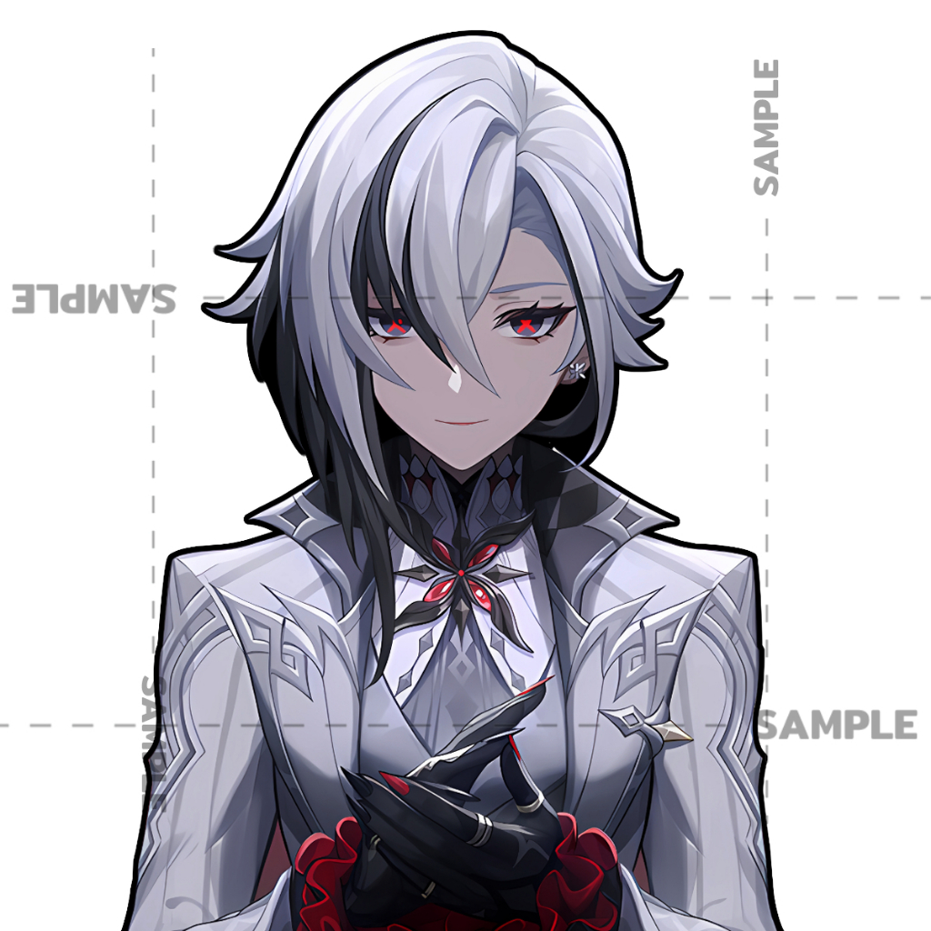 The Knave Genshin Impact สติกเกอร์ 2 แผ่น Arlecchino เกนชิน ฟาตุย Fatui ...