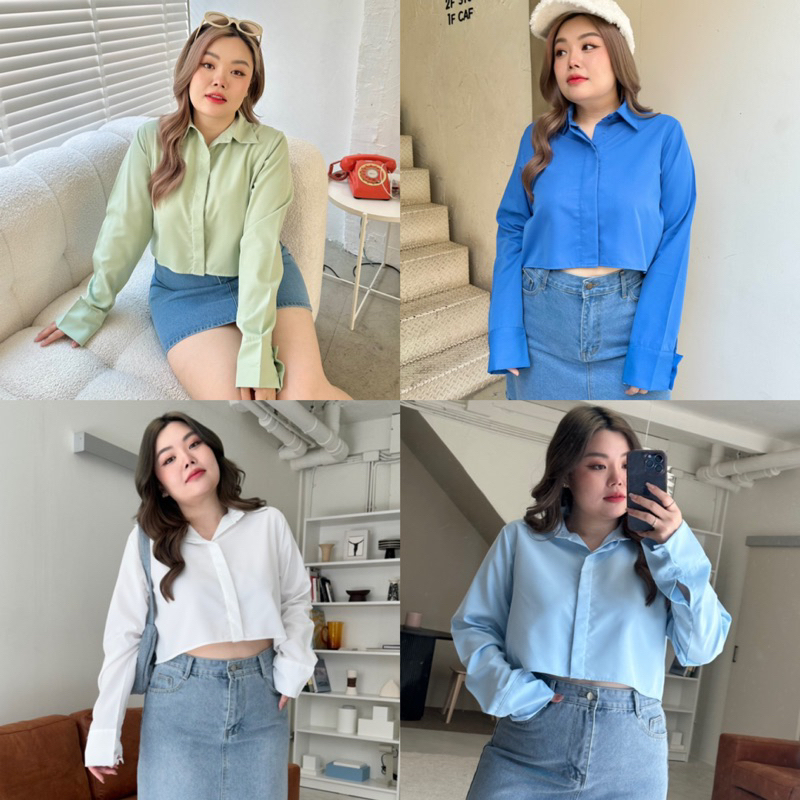 Sam Crop Shirt เสื้อเชิ้ตทรงครอป | Shopee Thailand