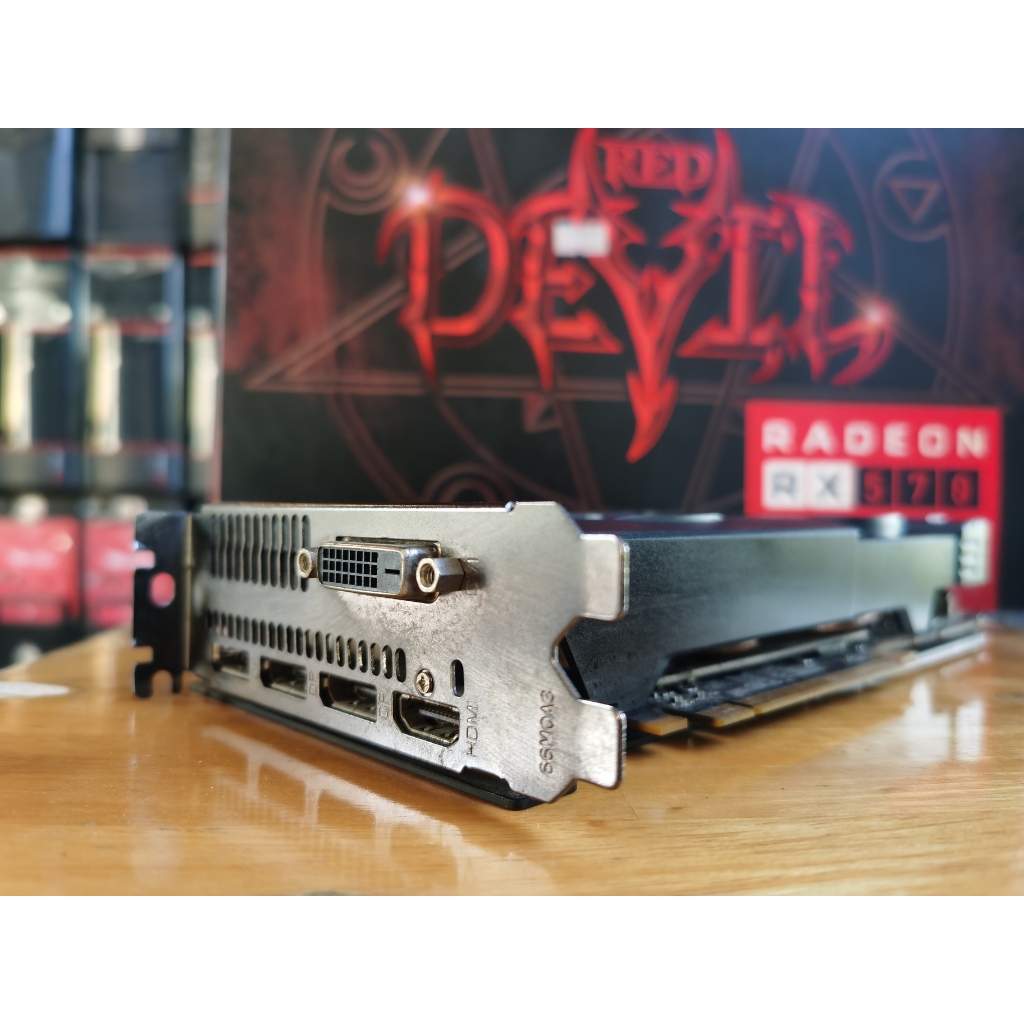 การ์ดจอ VGA (การ์ดแสดงผล) AMD POWERCOLOR RX570/580 RED DRAGON 4GB/DDR5 ...