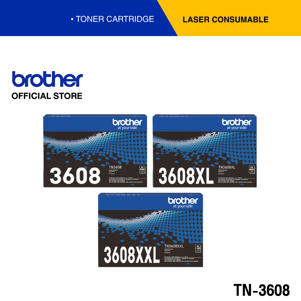 Brother TN-3608 ตลับผงหมึก (โทนเนอร์) สีดำ | Shopee Thailand