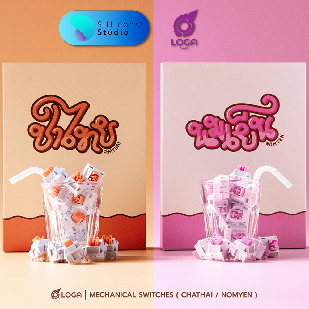 LOGA MECHANICAL KEYBOARD SWITCHES: NOMYEN/ CHATHAI (35 PCS/ BOX) นมเย็น ...