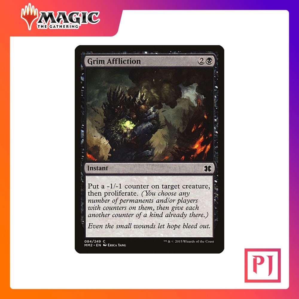 [MTG] Grim Affliction [MM2] [BLACK] [COMMON] [NORMAL] [ENG] (การ์ดเมจิค ...