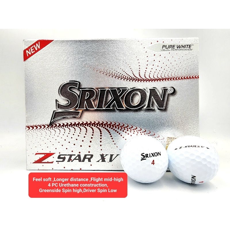 ลูกกอล์ฟ srixon z-star xv (pure white สีขาว) | Shopee Thailand