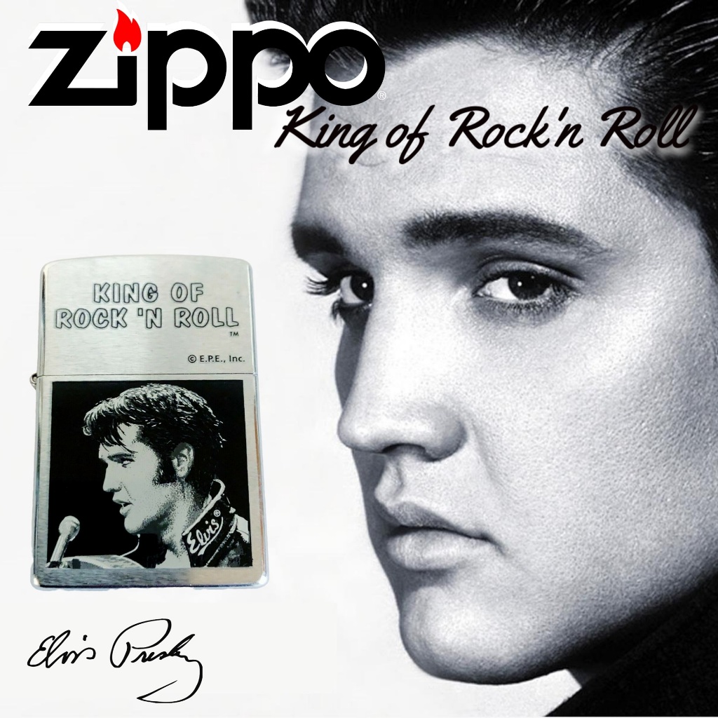 Zippo Elvis Presley king of rock’s & roll, 100% ZIPPO Original from USA,. Year 2000 | Shopee ...