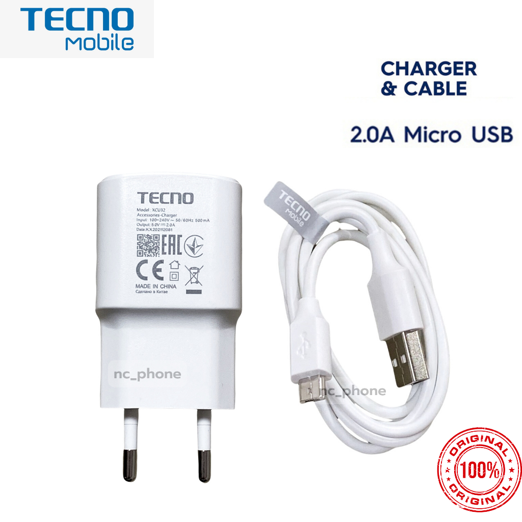 ชุดชาร์จ Tecno Micro USB หัวชาร์จพร้อมสายชาร์จ มือถือ ยี่ห้อ Tecno ของ ...