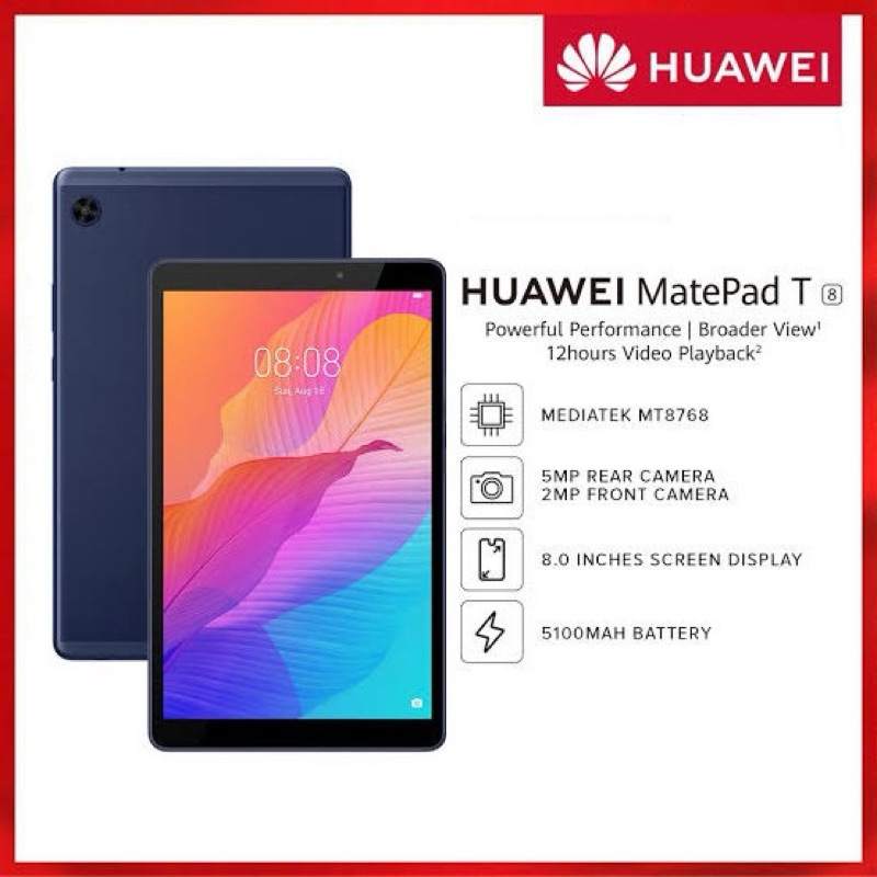 Huawei MatePad T8 8.0" SIM+WIFI ใส่ SIM ได้ (แทบเลต MatePad T8) | Shopee Thailand
