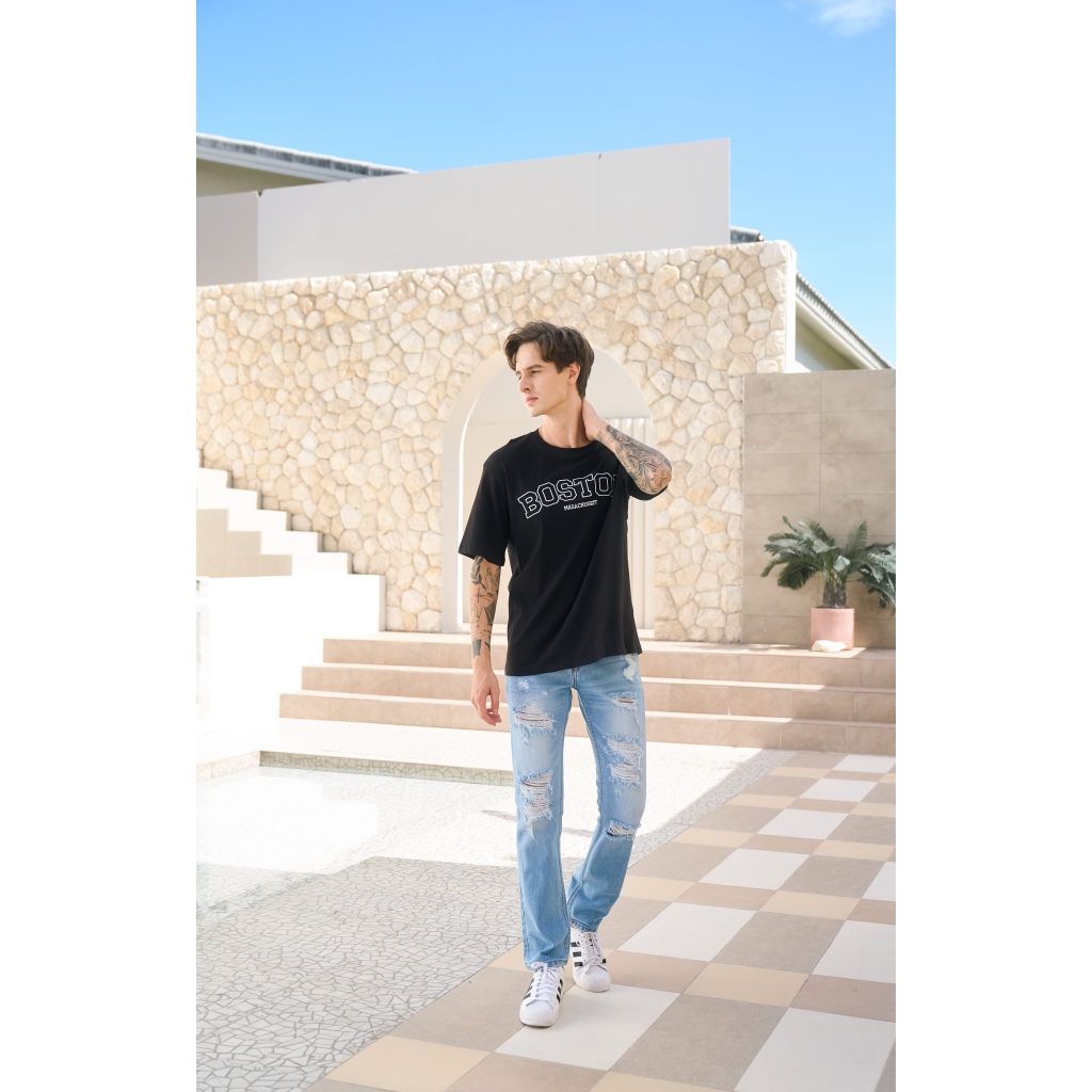 Henry Como Noah Light Blue กางเกงขายาวผู้ชายกระบอกเล็ก | Shopee Thailand