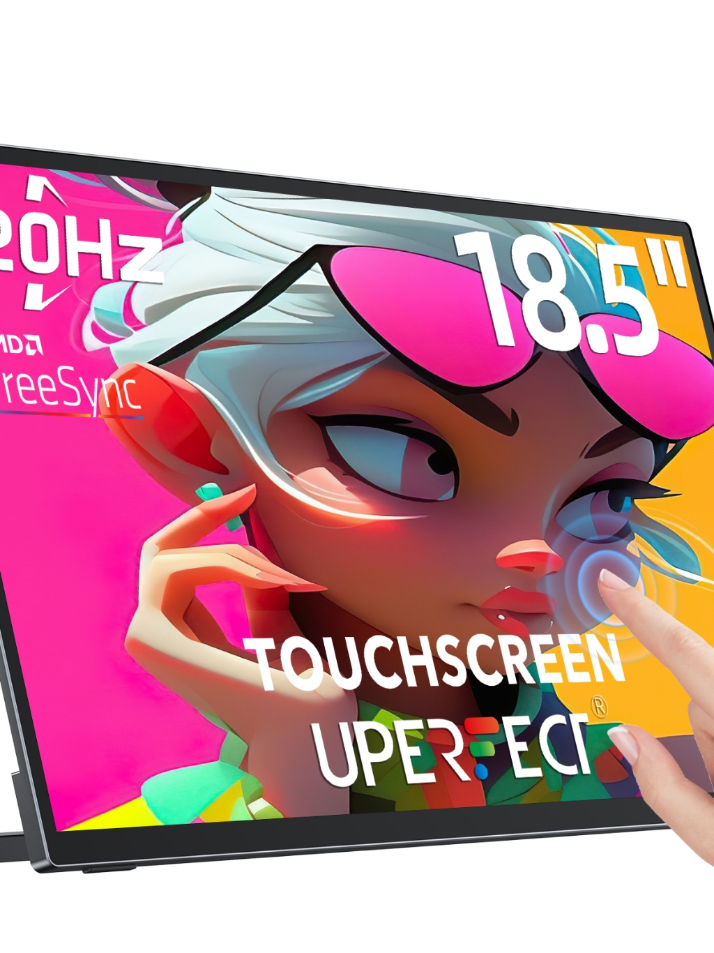 UPERFECT【Local delivery】Touch Screen Portable Monitor จอภาพแล็ปท็อปแบบพกพาบางเฉียบพร้อมขาตั้ง 15 ...