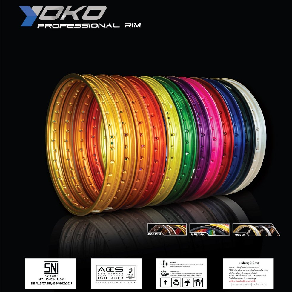 ล้อ วงล้อ YOKO แท้ 100% โยโก PROFESSIONAL RIM ขอบ 1.4-17 (ราคาต่อ 1 คู่ ...