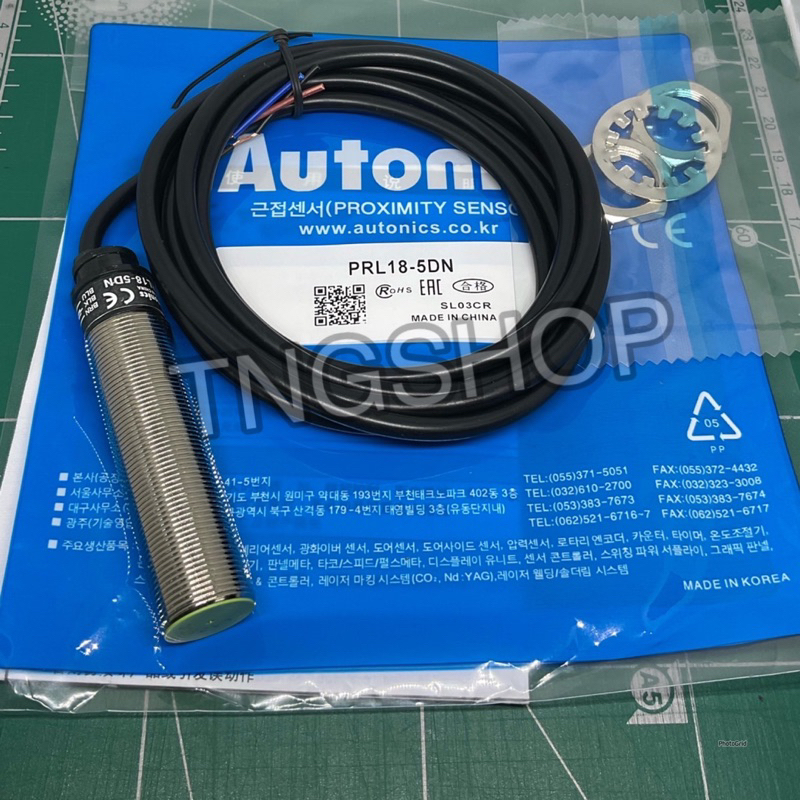 PRL18-5DN ยี่ห้อ Autonic M18 แท้ Proximity Sensor เซ็นเซอร์ 3สาย ตรวจ ...