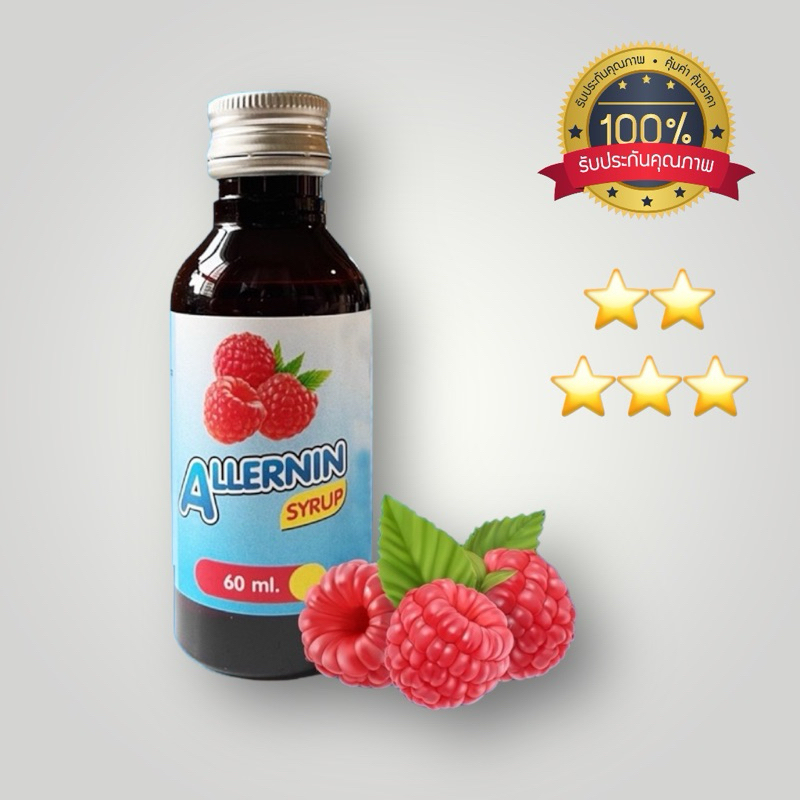 ฝาเงิน น้ำหวานเข้มข้น ALLERNIN SYRUP 60ml. | Shopee Thailand